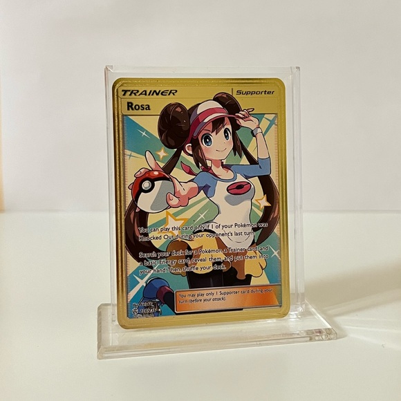 Pokemon | Other | Pokmon Trainer Rosa 236236 Metal Gold Card ...